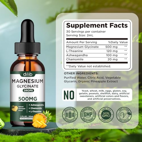 Magnesium supplement with ashwagandha and L-theanine