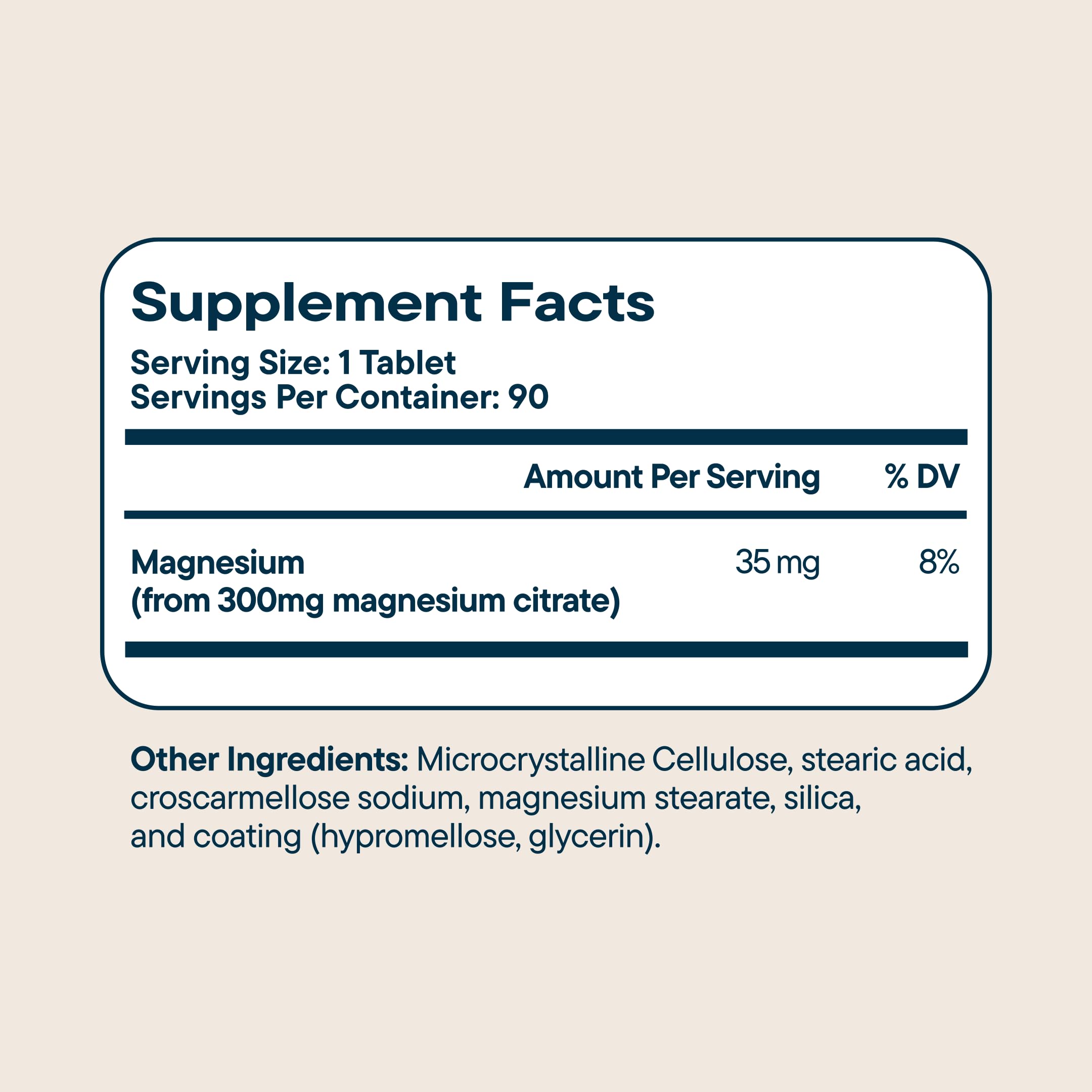 magnesium supplement without colors