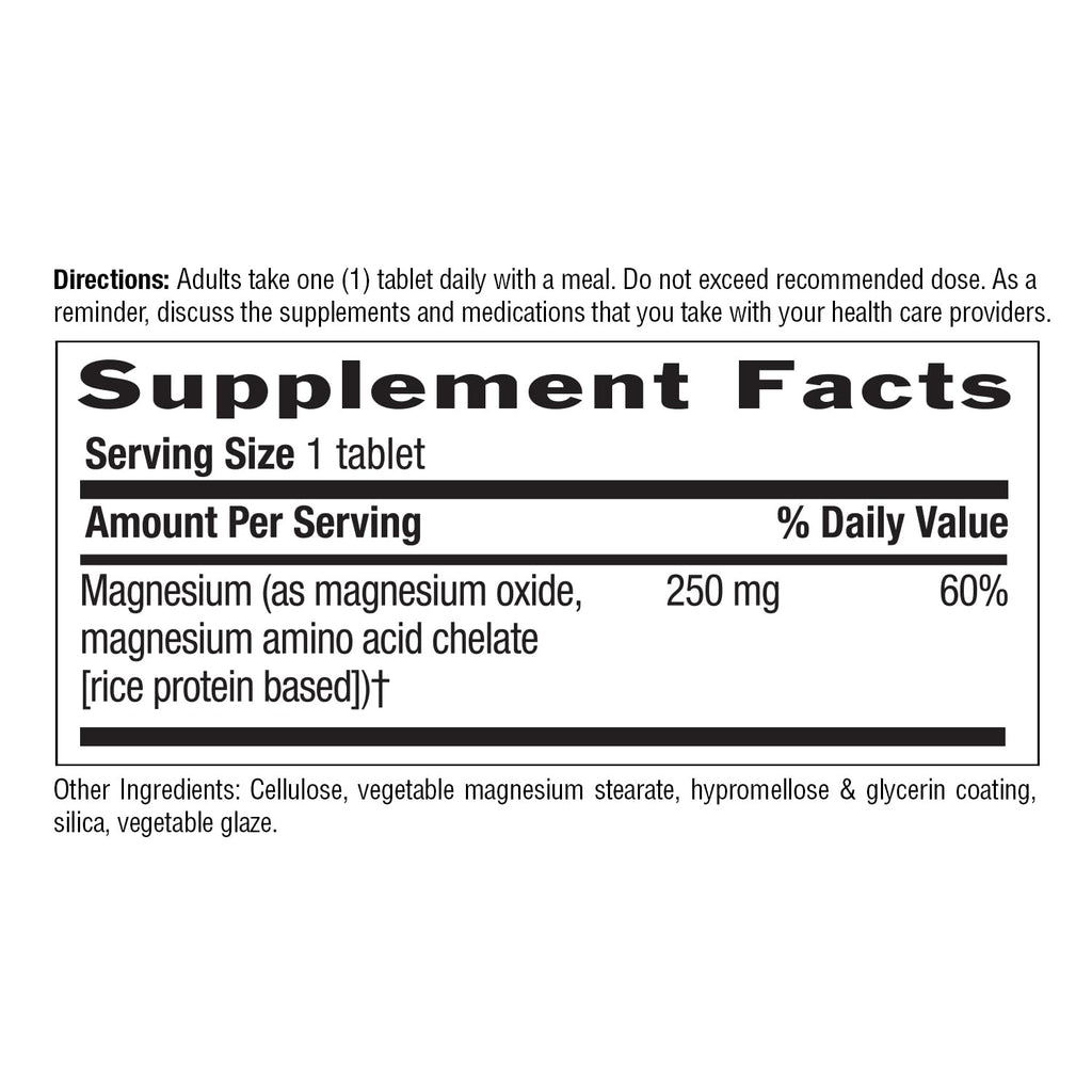 Magnesium tablets for active lifestyles