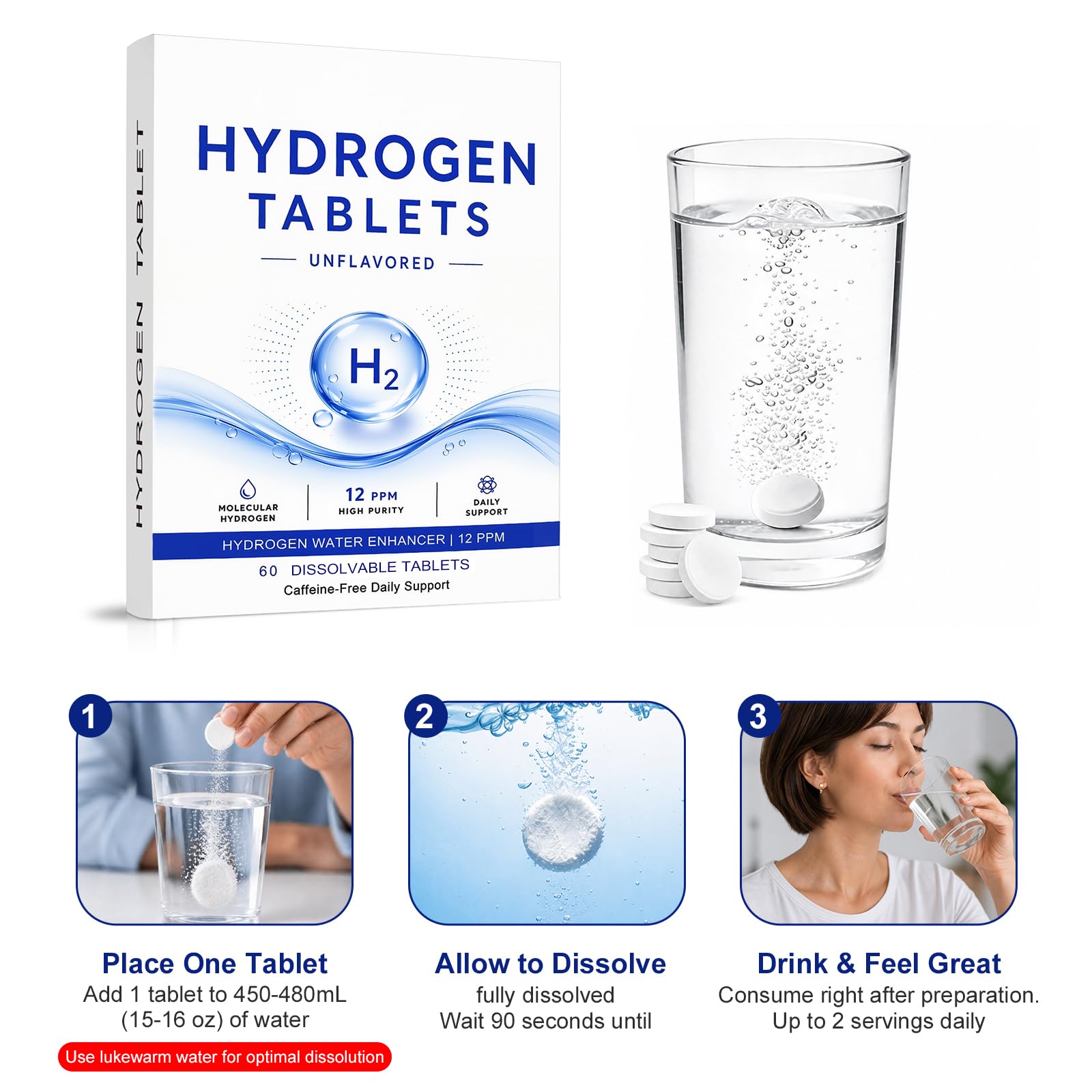 Magnesium tablets for improved wellness