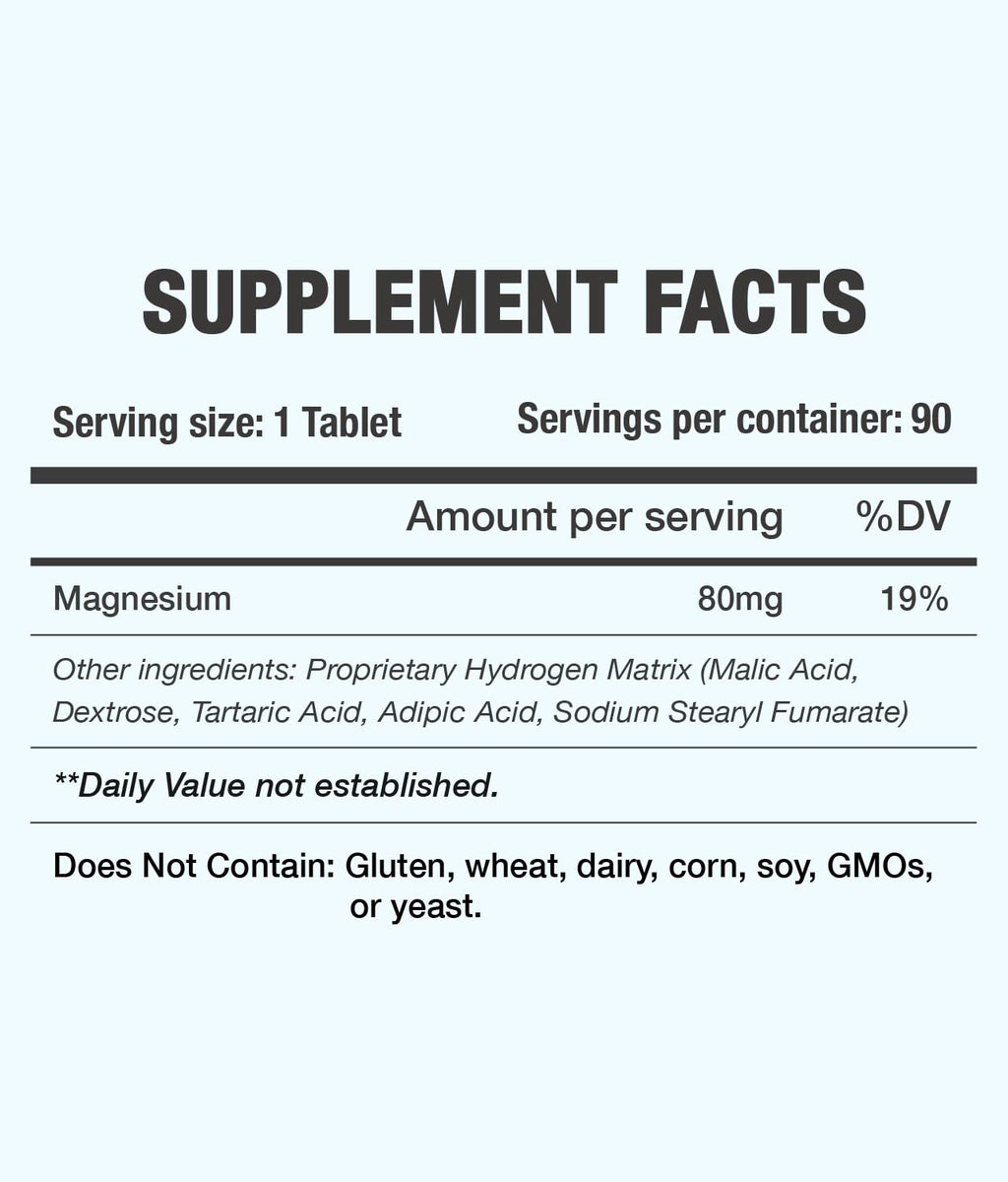 Magnesium tablets for muscle relaxation
