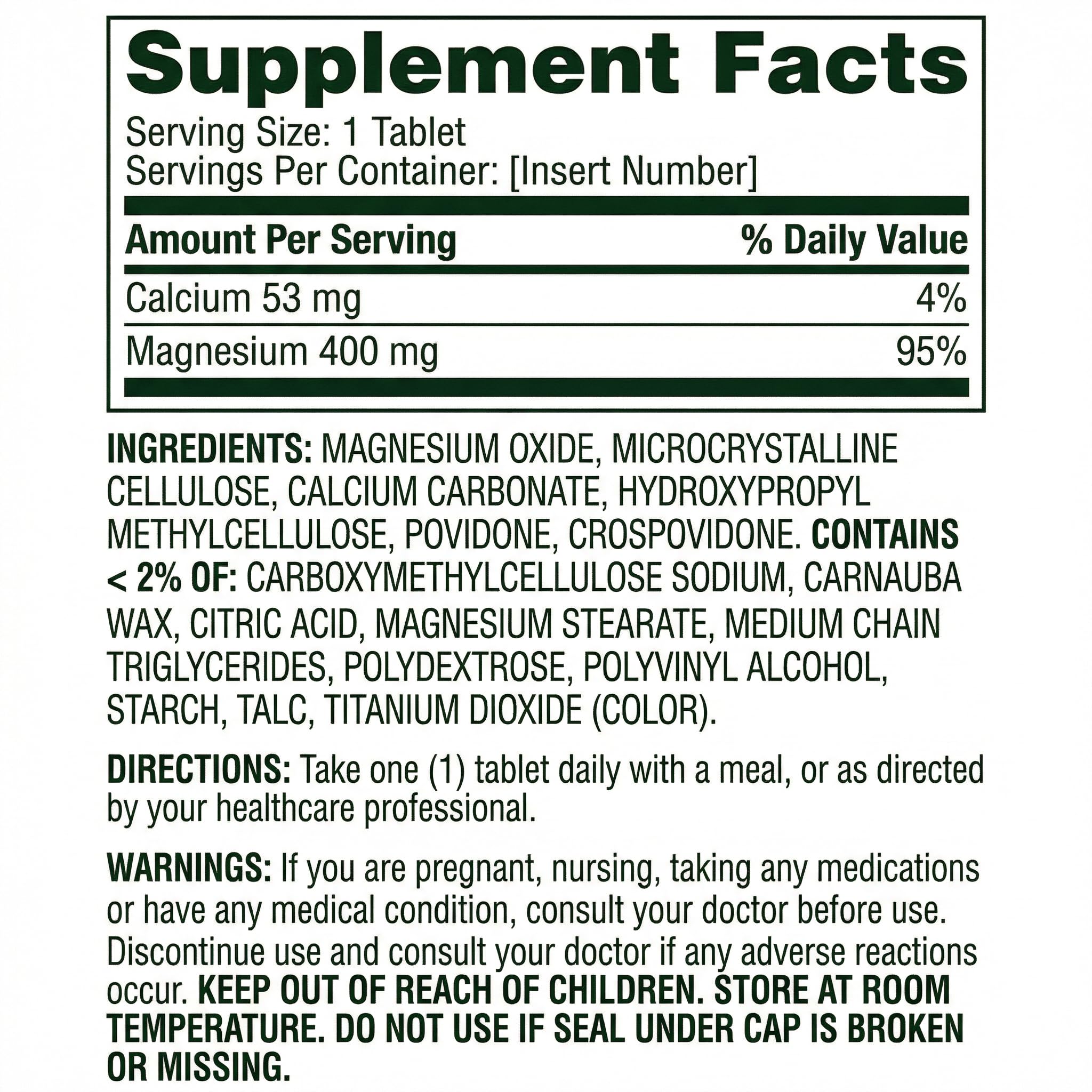 magnesium tablets for overall body support