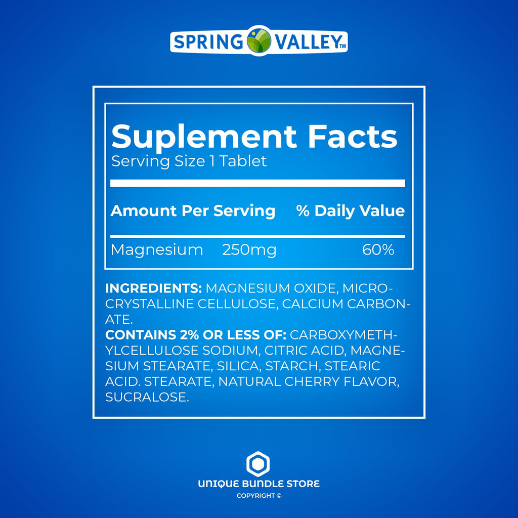 magnesium tablets for overall vitality