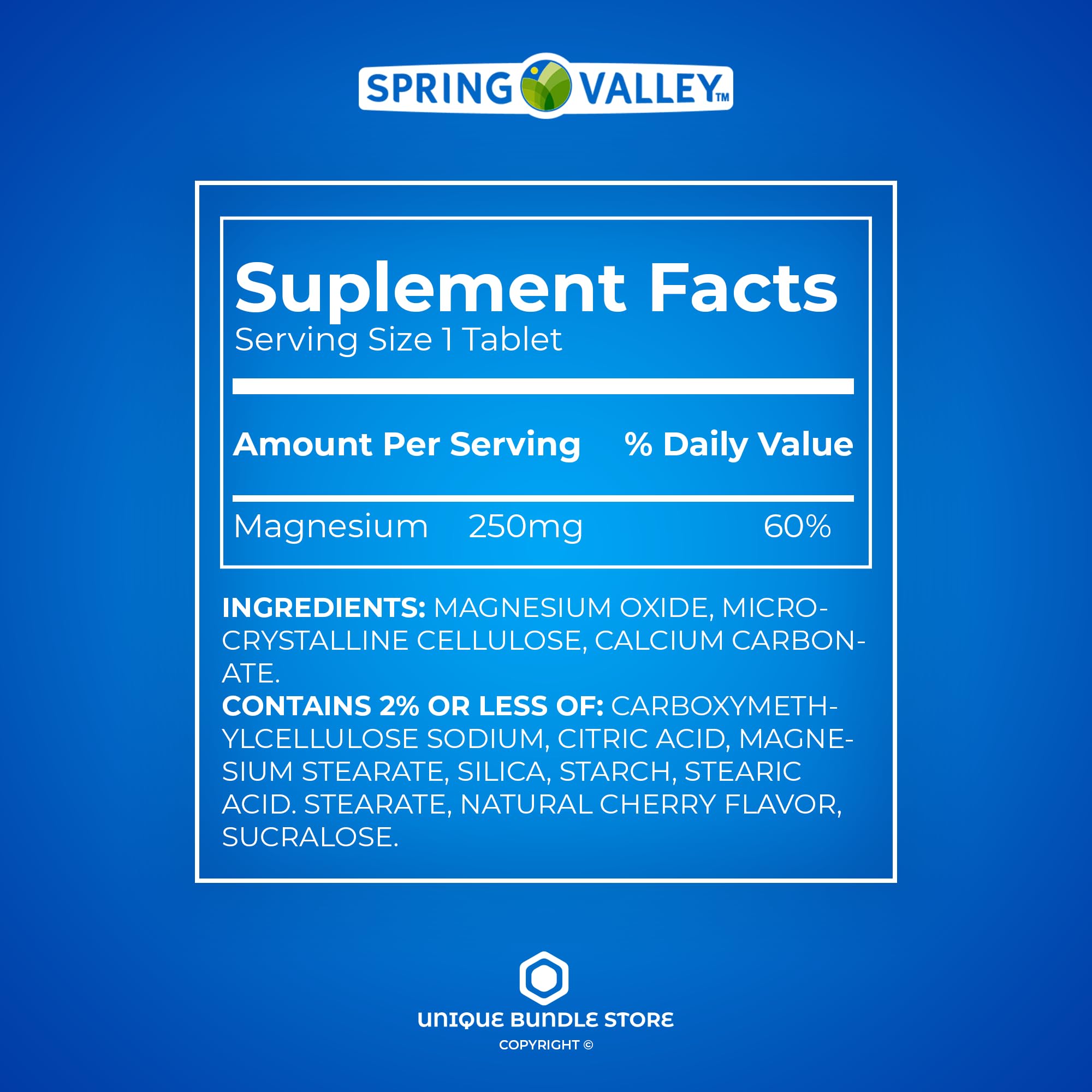 magnesium tablets for overall vitality