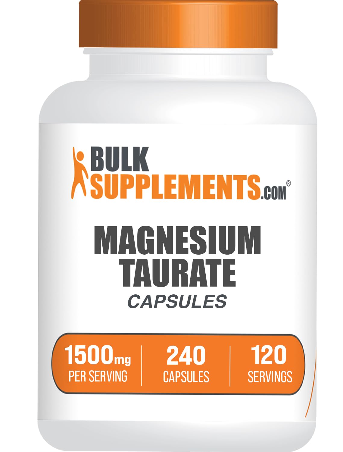 Magnesium taurate capsules for energy