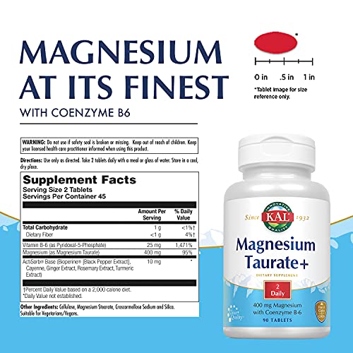 Magnesium taurinate with Coenzyme B6 benefits