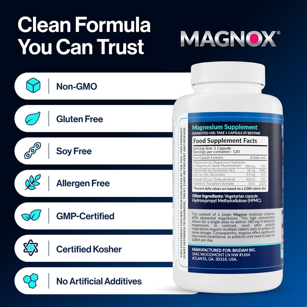 MAGNOX calcium magnesium zinc supplement benefits