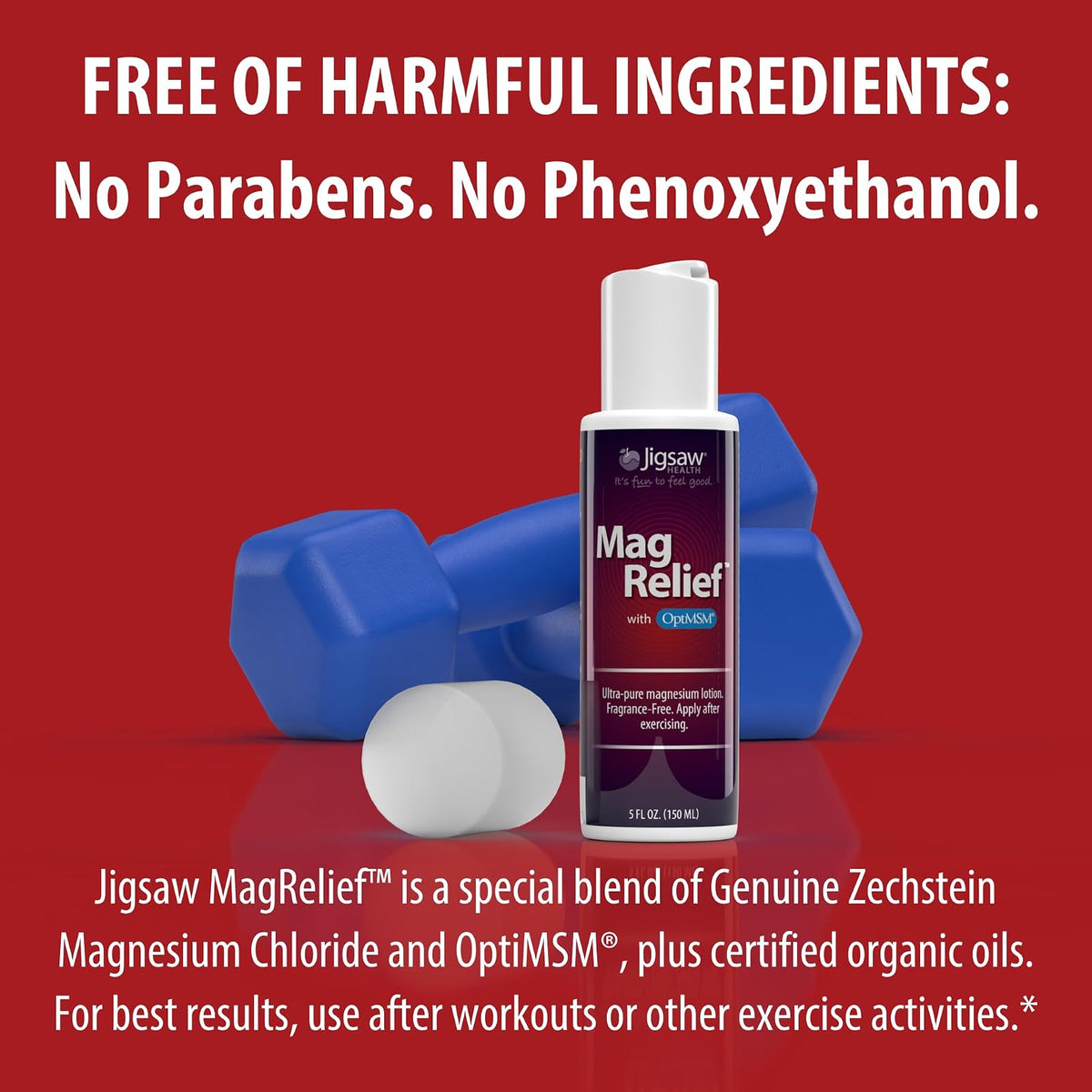 MagRelief lotion with magnesium bisglycinate