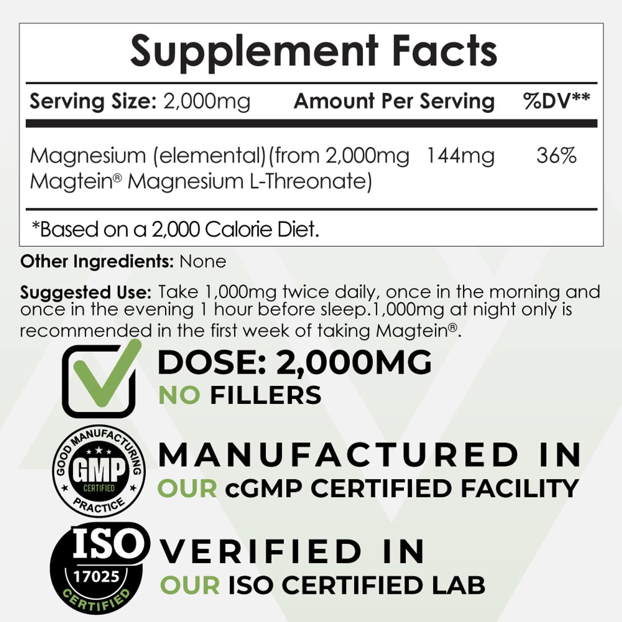 Magtein magnesium powder for energy boost