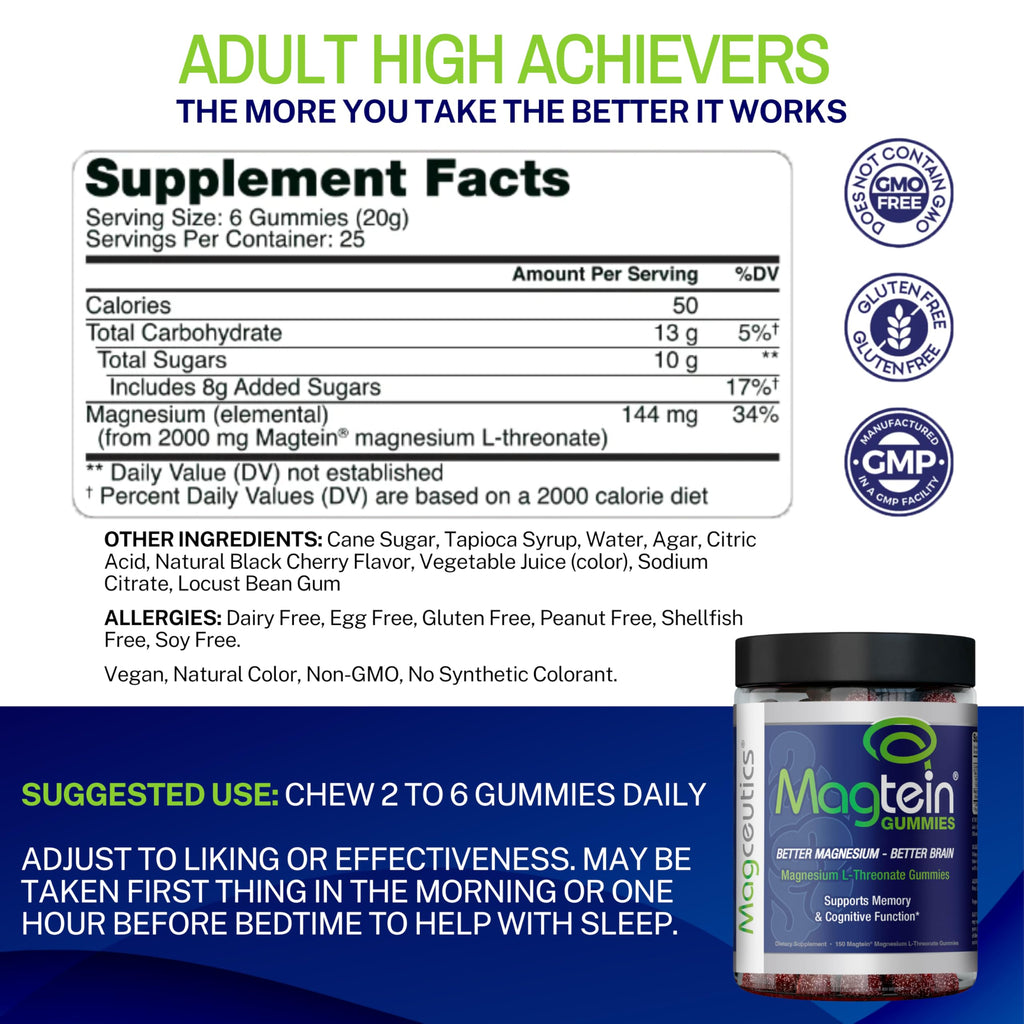 Magtein vegan gummies for mental clarity