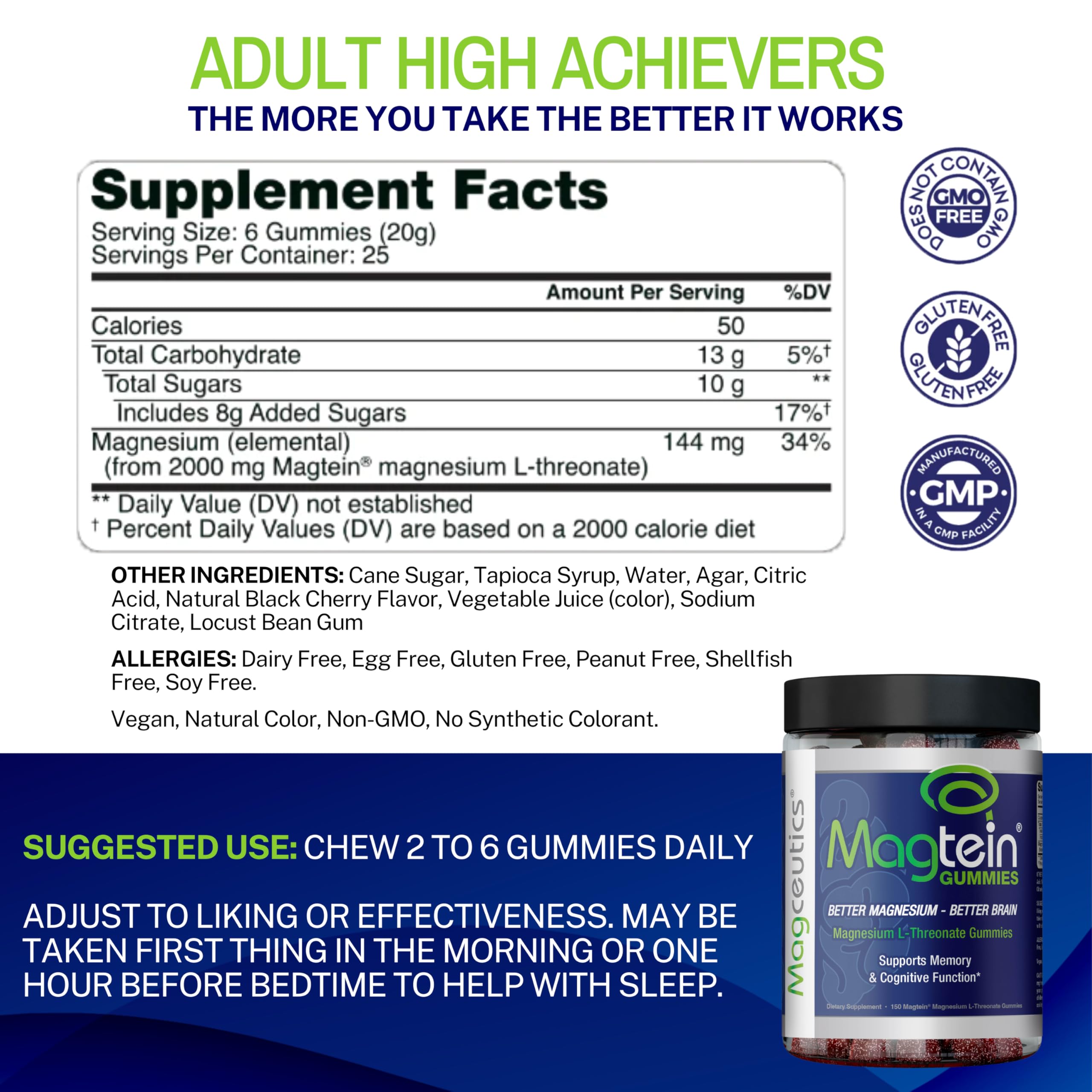 Magtein vegan gummies for mental clarity