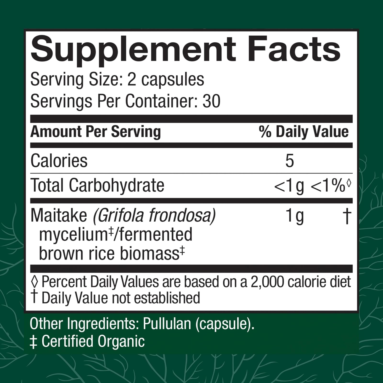 Maitake mushroom supplement for immunity