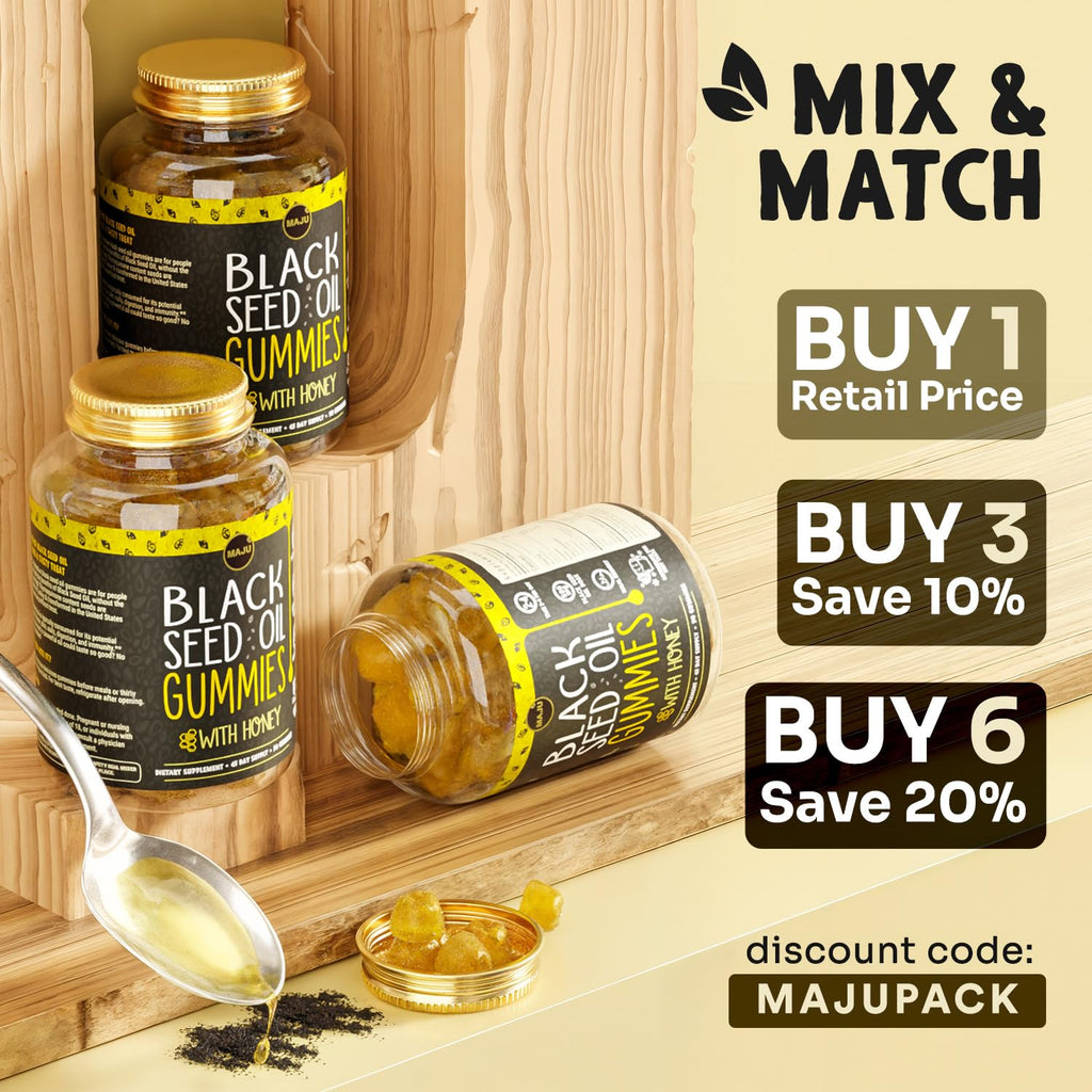 MAJU black seed oil gummies for daily health