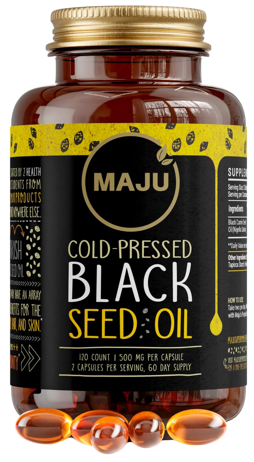 Maju Superfoods black seed oil capsules