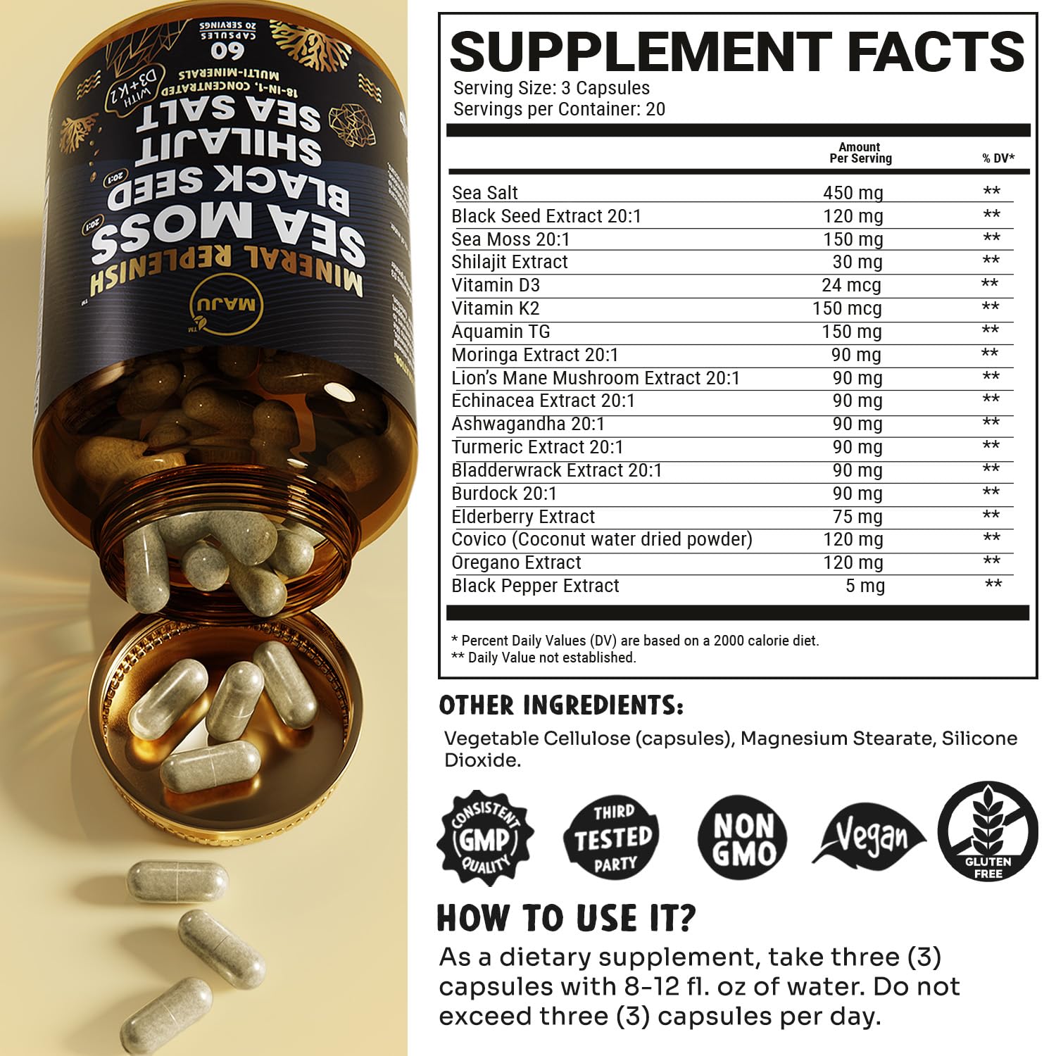 Maju Superfoods sea salt enriched formula