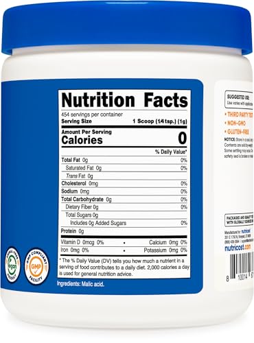 Malic acid supplement for daily wellness