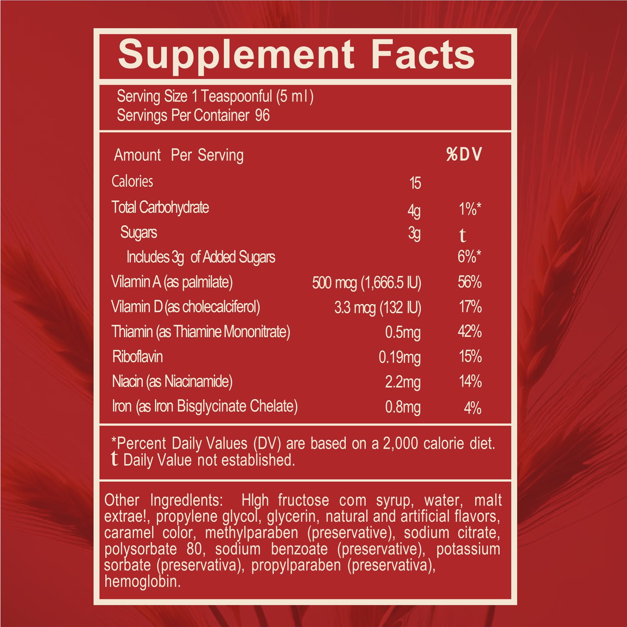 Malt and Hemoglobin wellness supplements