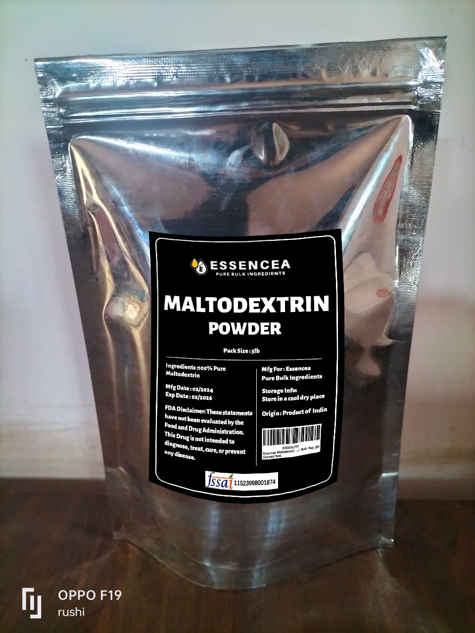 Maltodextrin powder for sustained energy