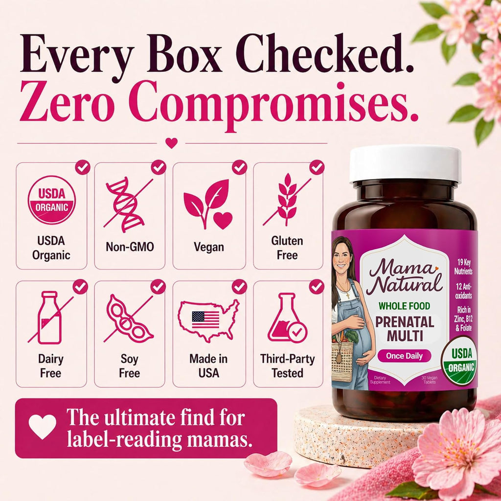 Mama Natural prenatal vitamins for energy boost