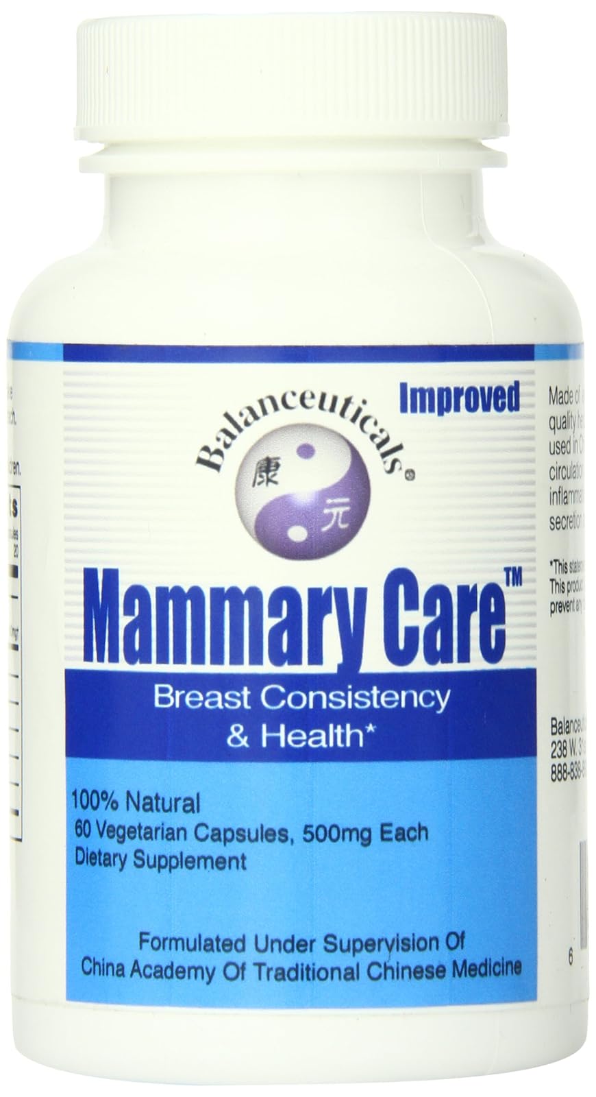 Mammary Care dietary supplement capsules