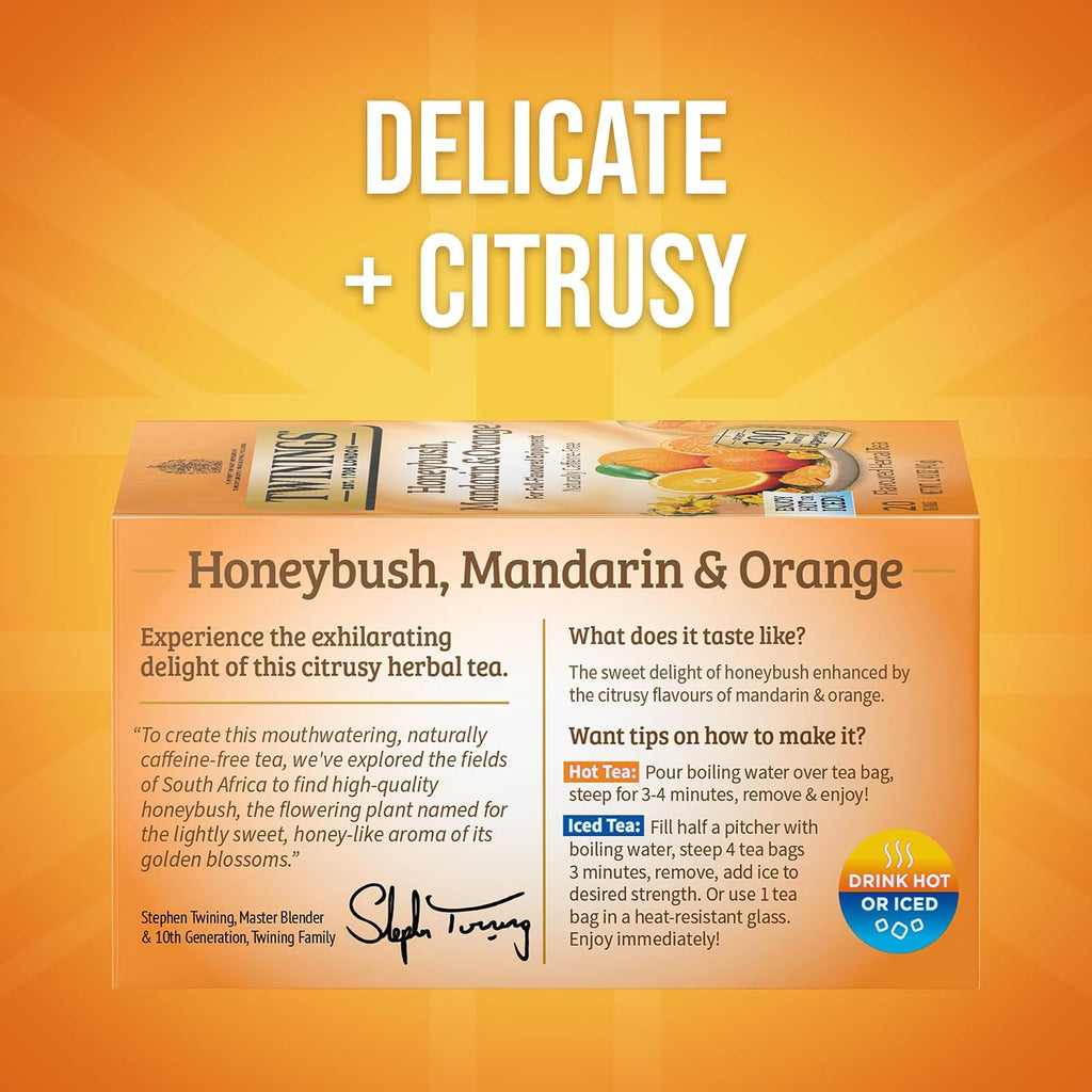 Mandarin and orange herbal tea bags