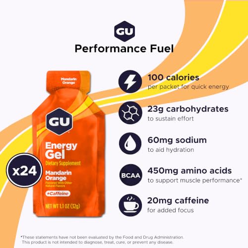 Mandarin orange energy gel pack