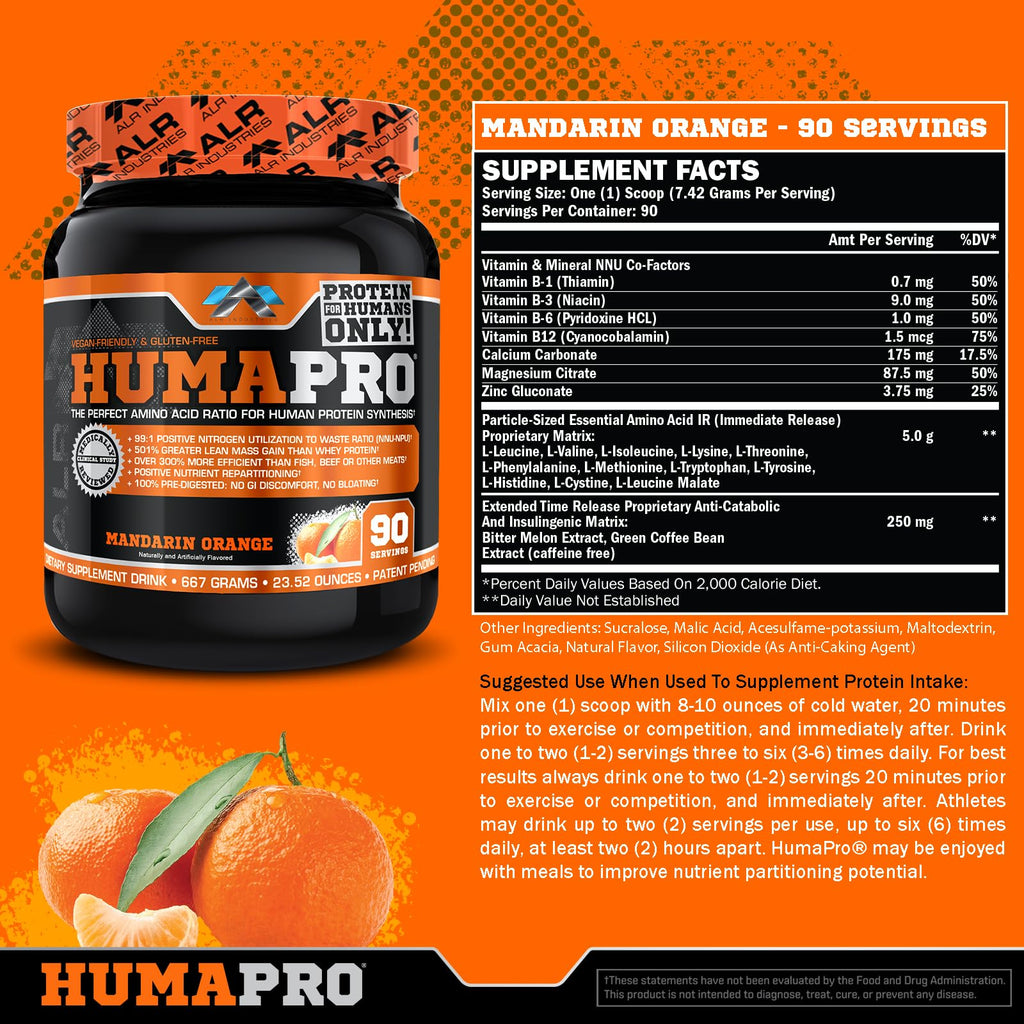 Mandarin orange vegan protein supplement