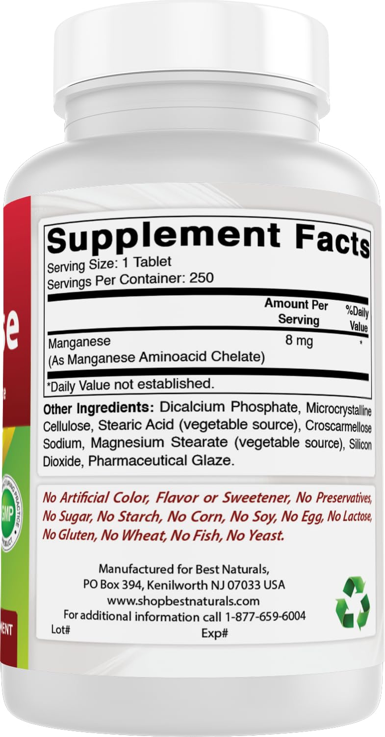 Manganese for bone and joint health
