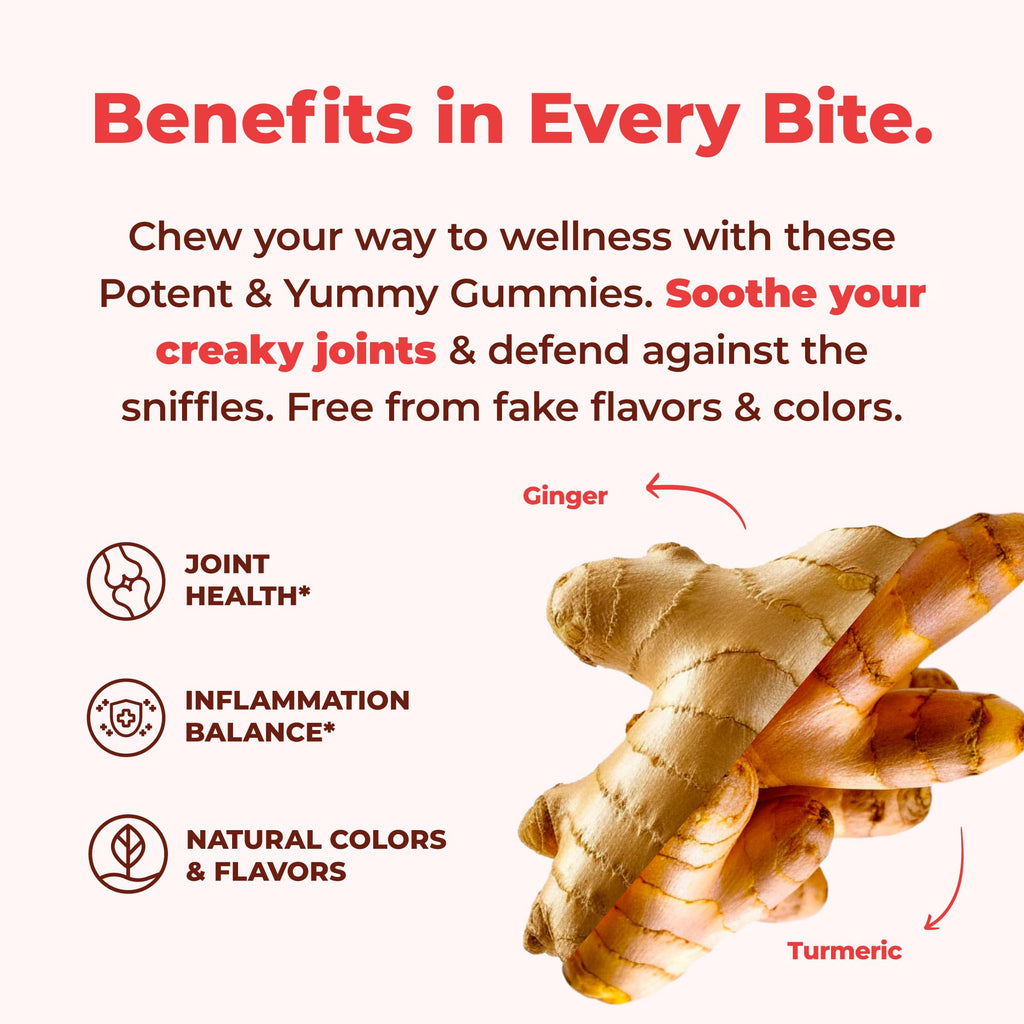 Mango flavored ginger wellness gummies