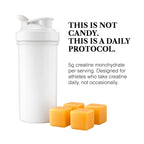 Mango flavour creatine monohydrate gummies