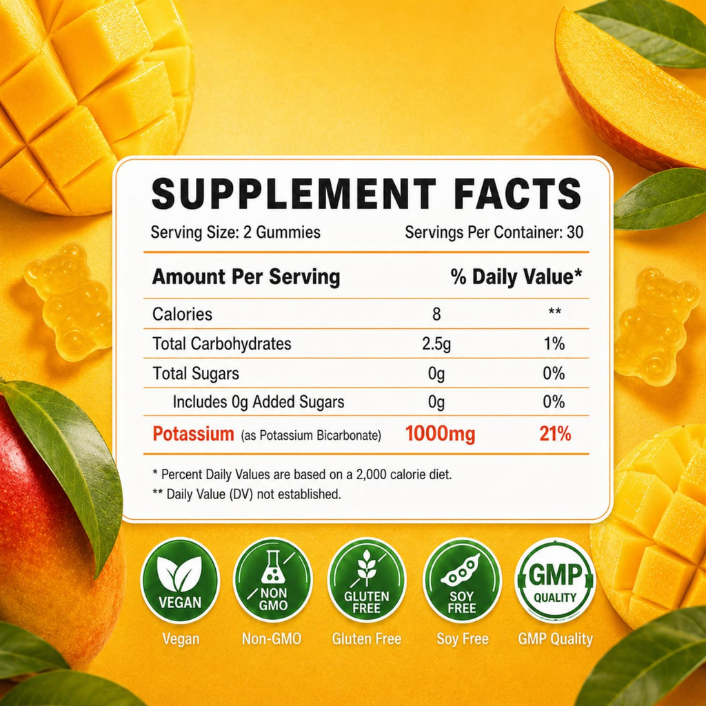 Mango flavour potassium supplement