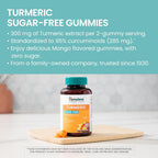 Mango flavour turmeric supplement gummies