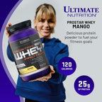 Mango flavour whey protein powder