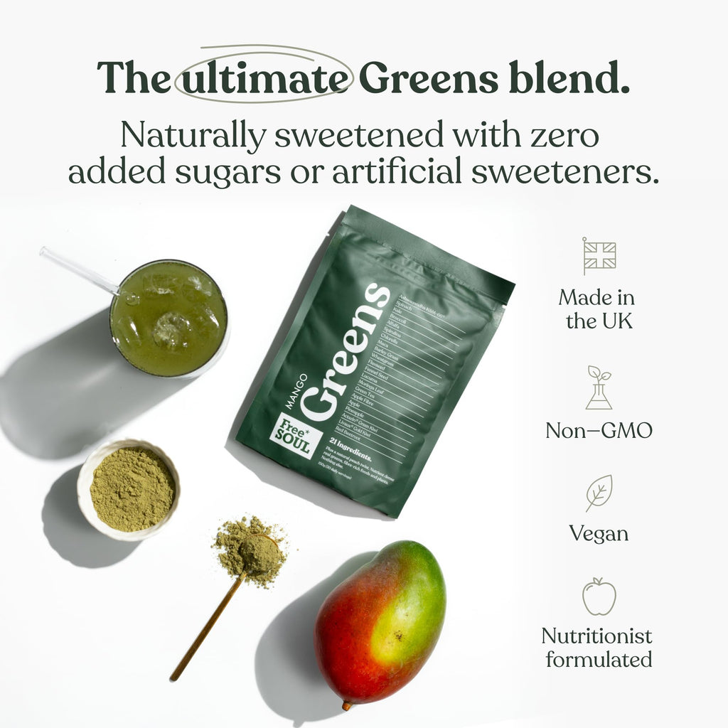 Mango-flavoured health booster powder
