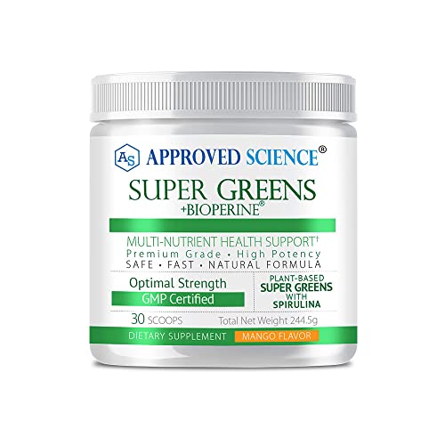 Mango flavoured spirulina supplement