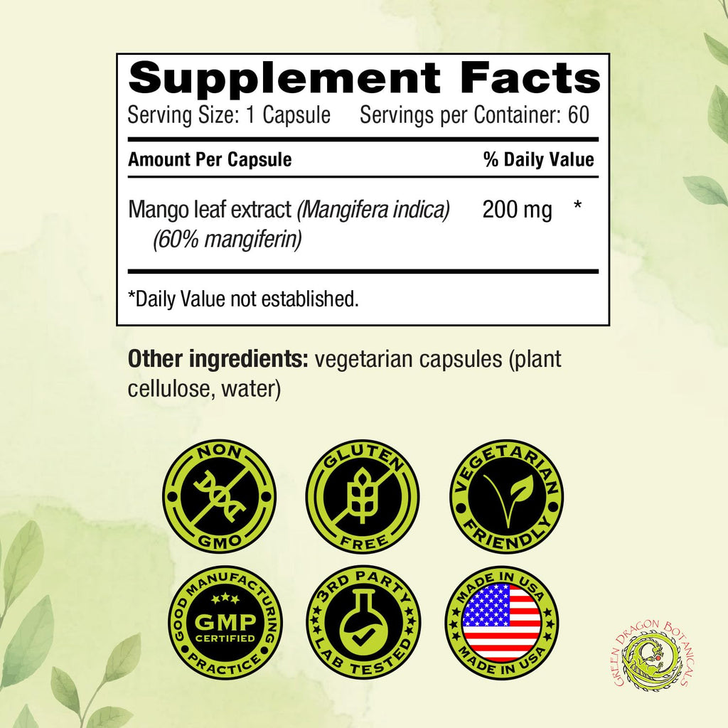 Mango leaf capsules for daily wellness