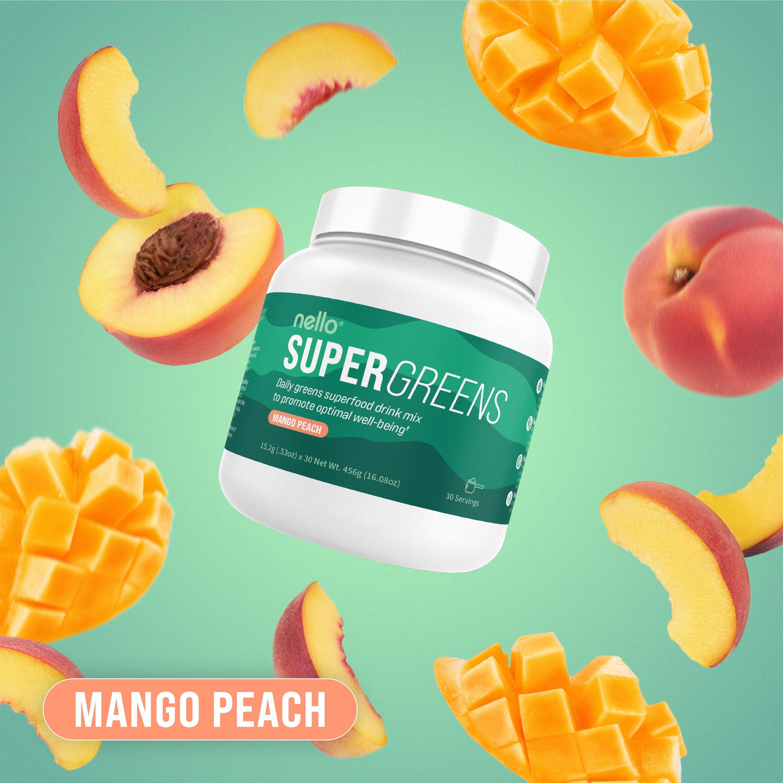 mango peach chlorella supplement blend