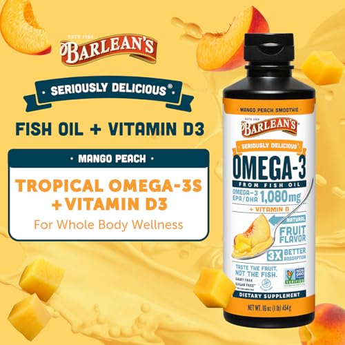 Mango peach omega 3 fish oil