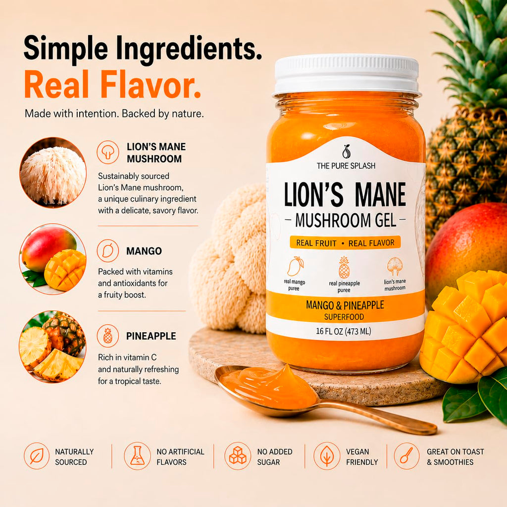 Mango pineapple flavour mushroom supplement