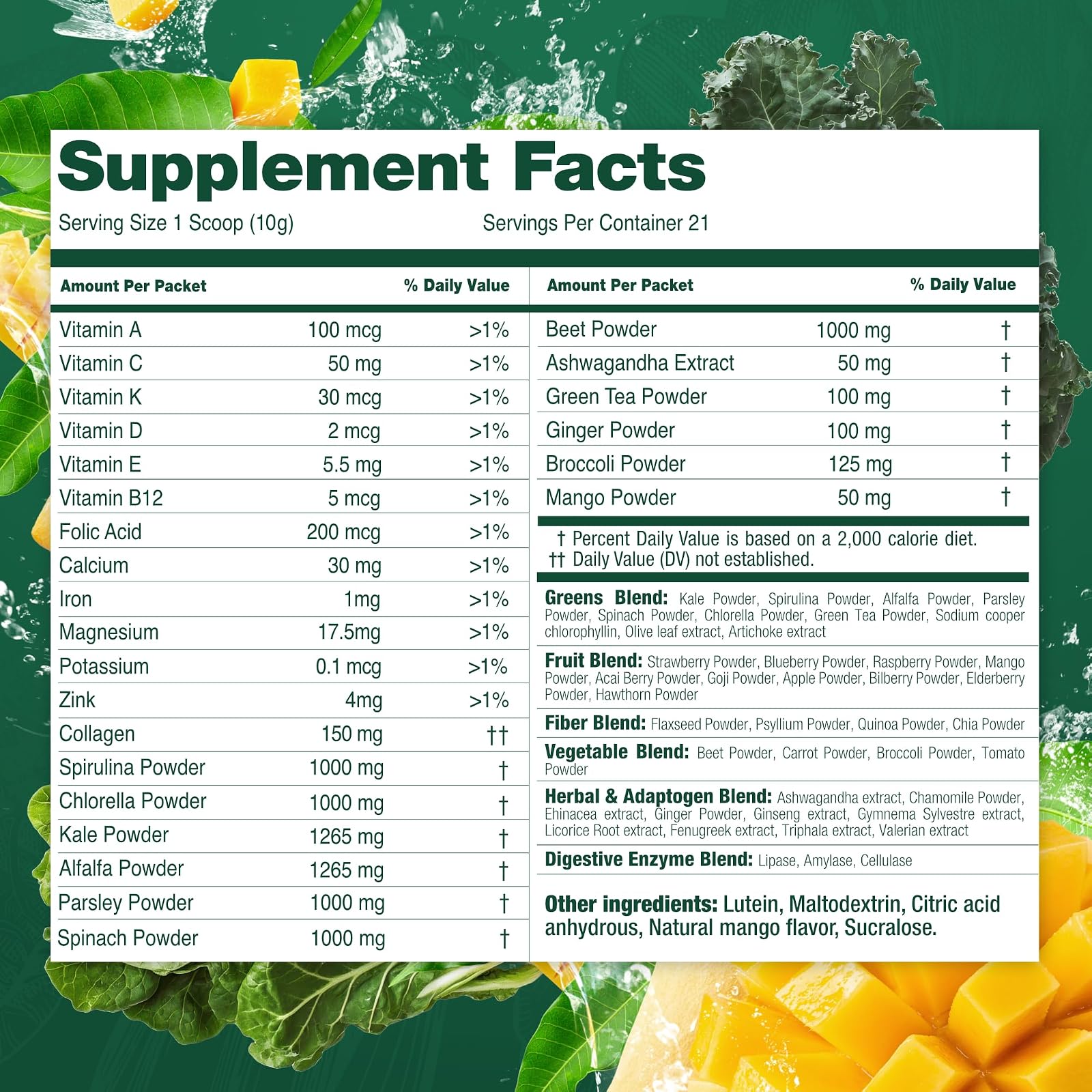 Mango Spirulina for energy boost