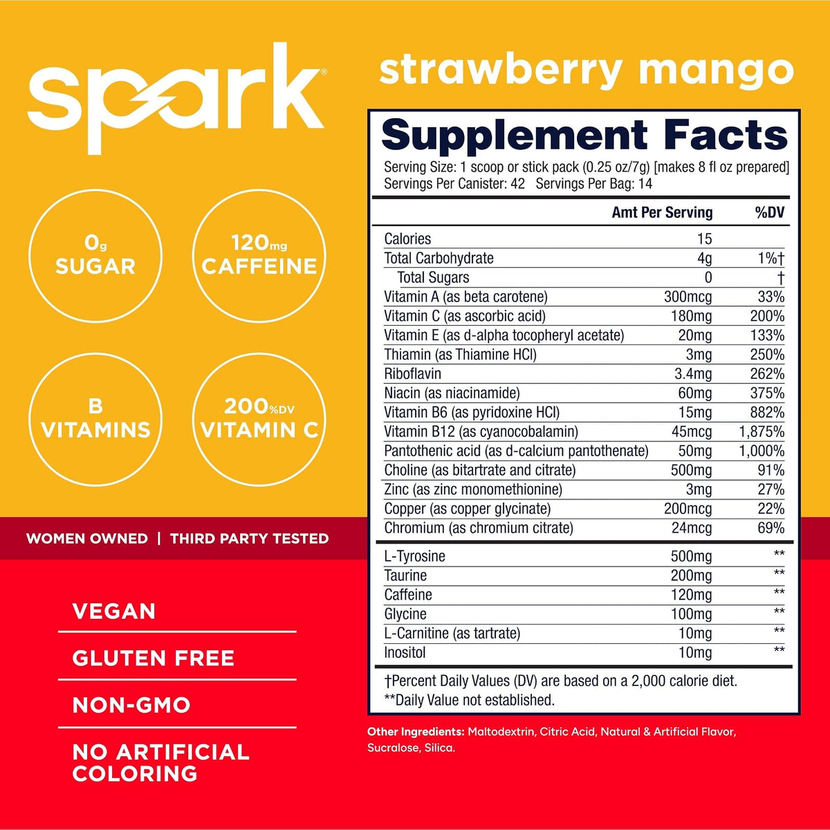 Mango strawberry focus drink mix