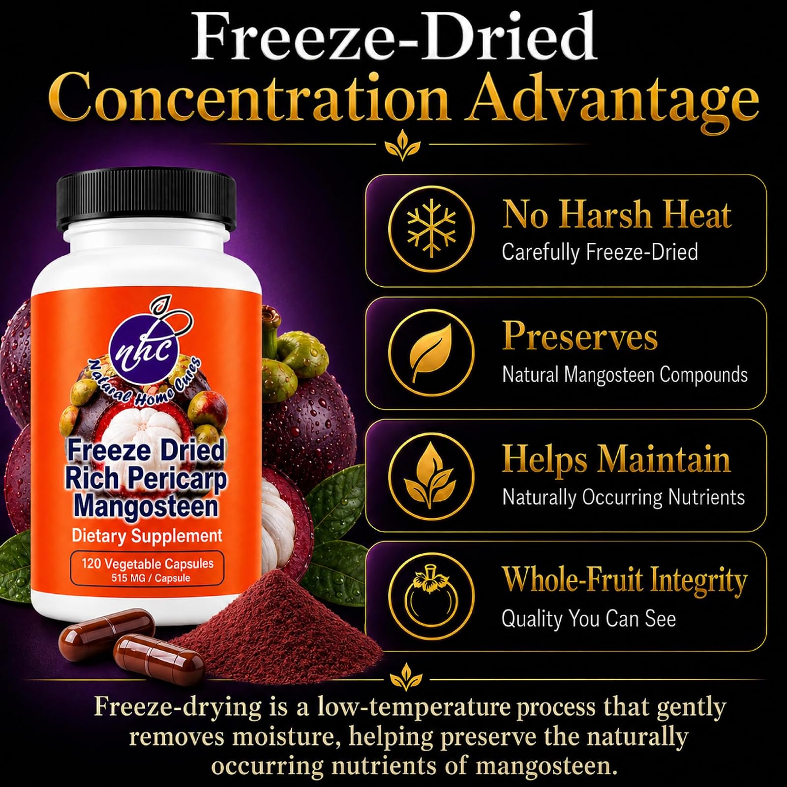 Mangosteen capsules for vitality