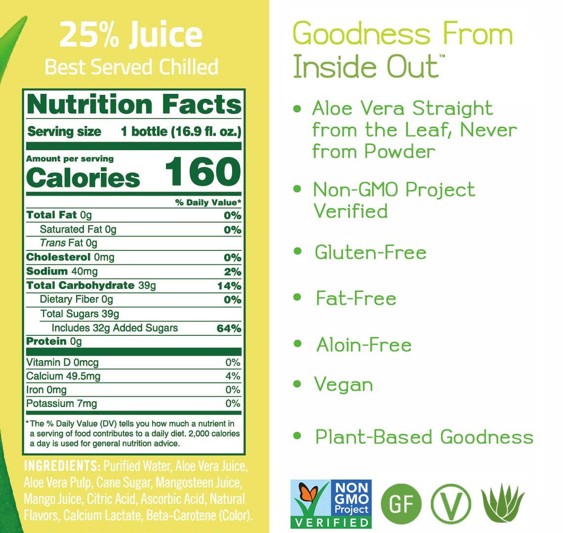 mangosteen infused aloe vera drink