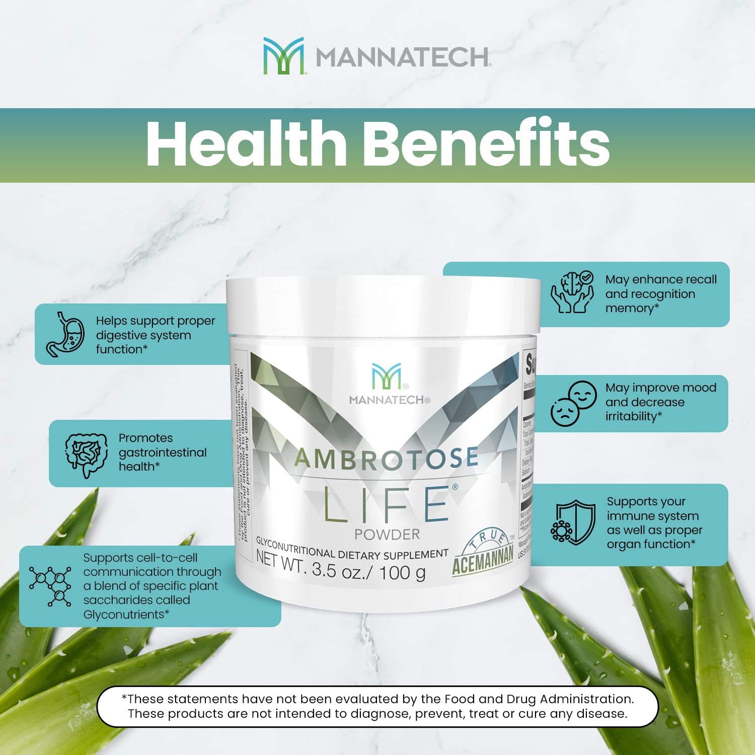 Mannatech powder for digestive health