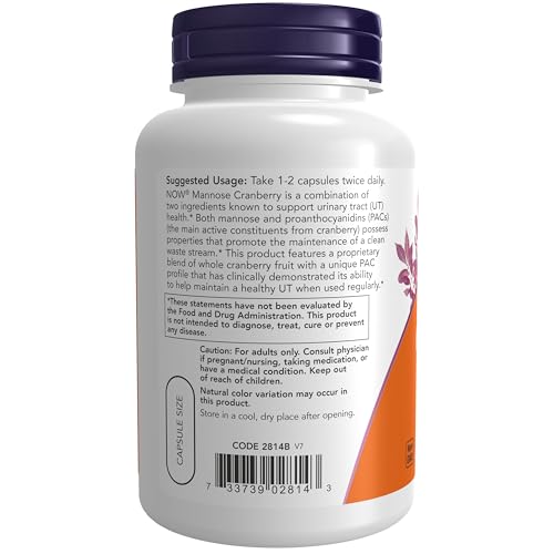 Mannose cranberry capsules for women