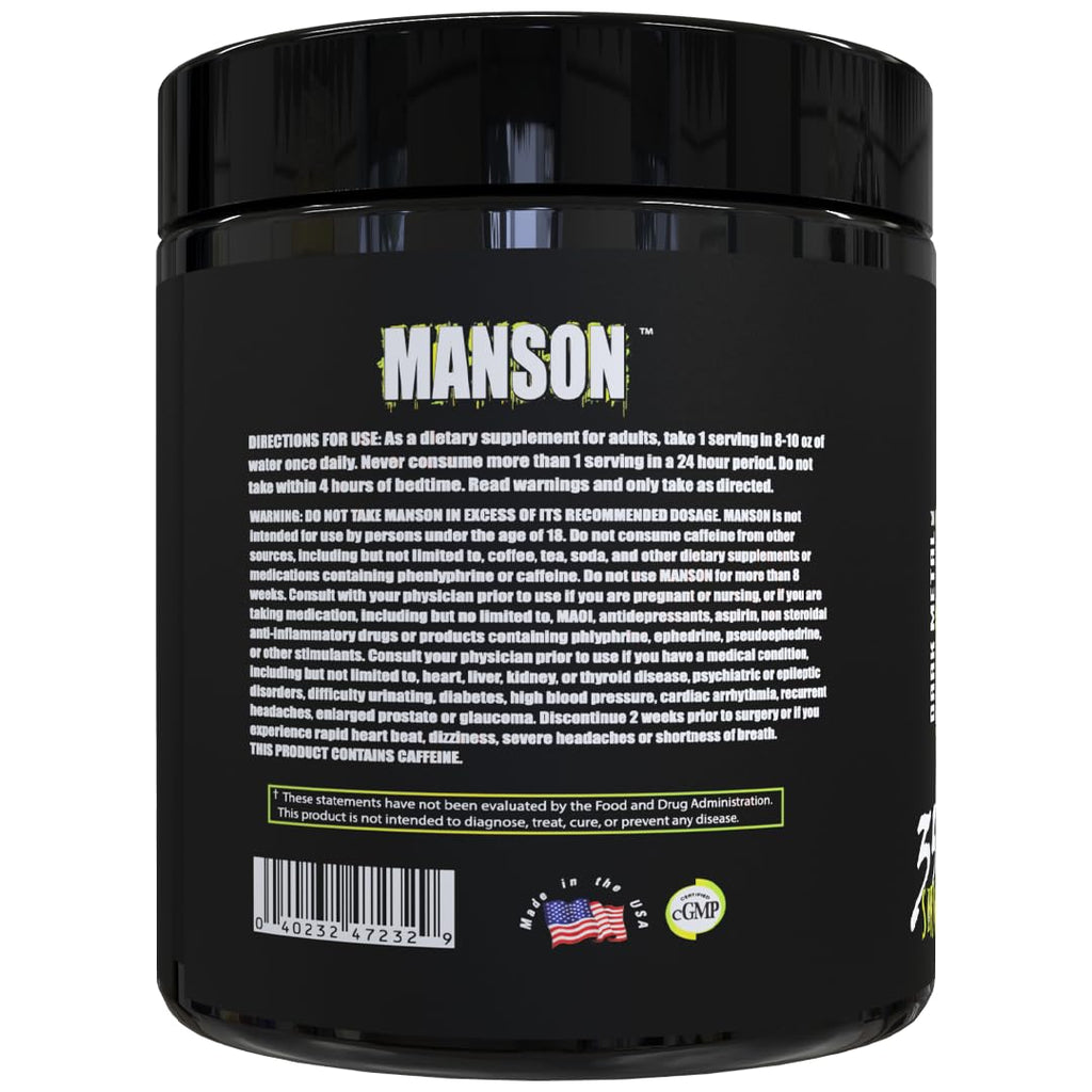 Manson pre-workout powder for intense workouts