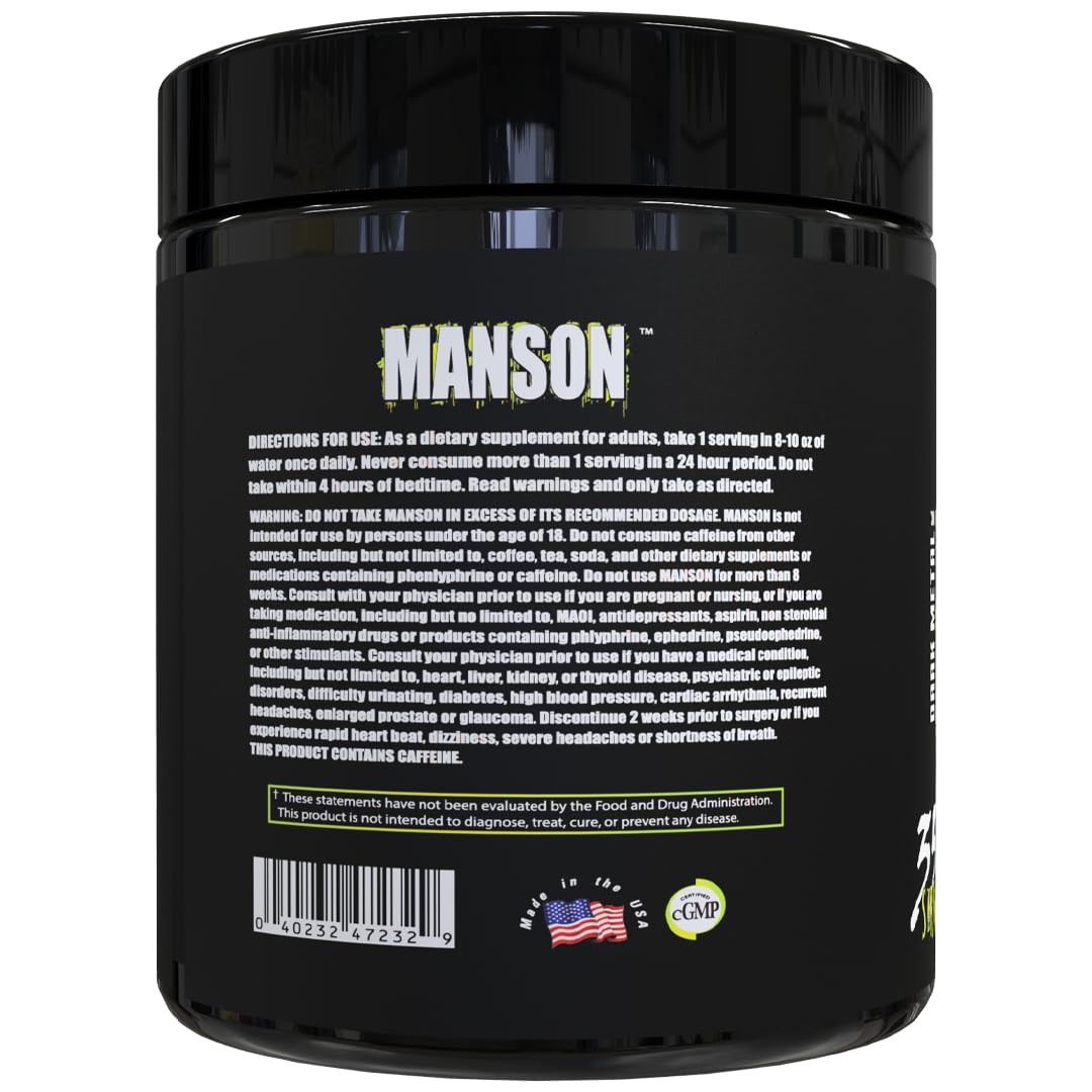 Manson pre-workout powder for intense workouts