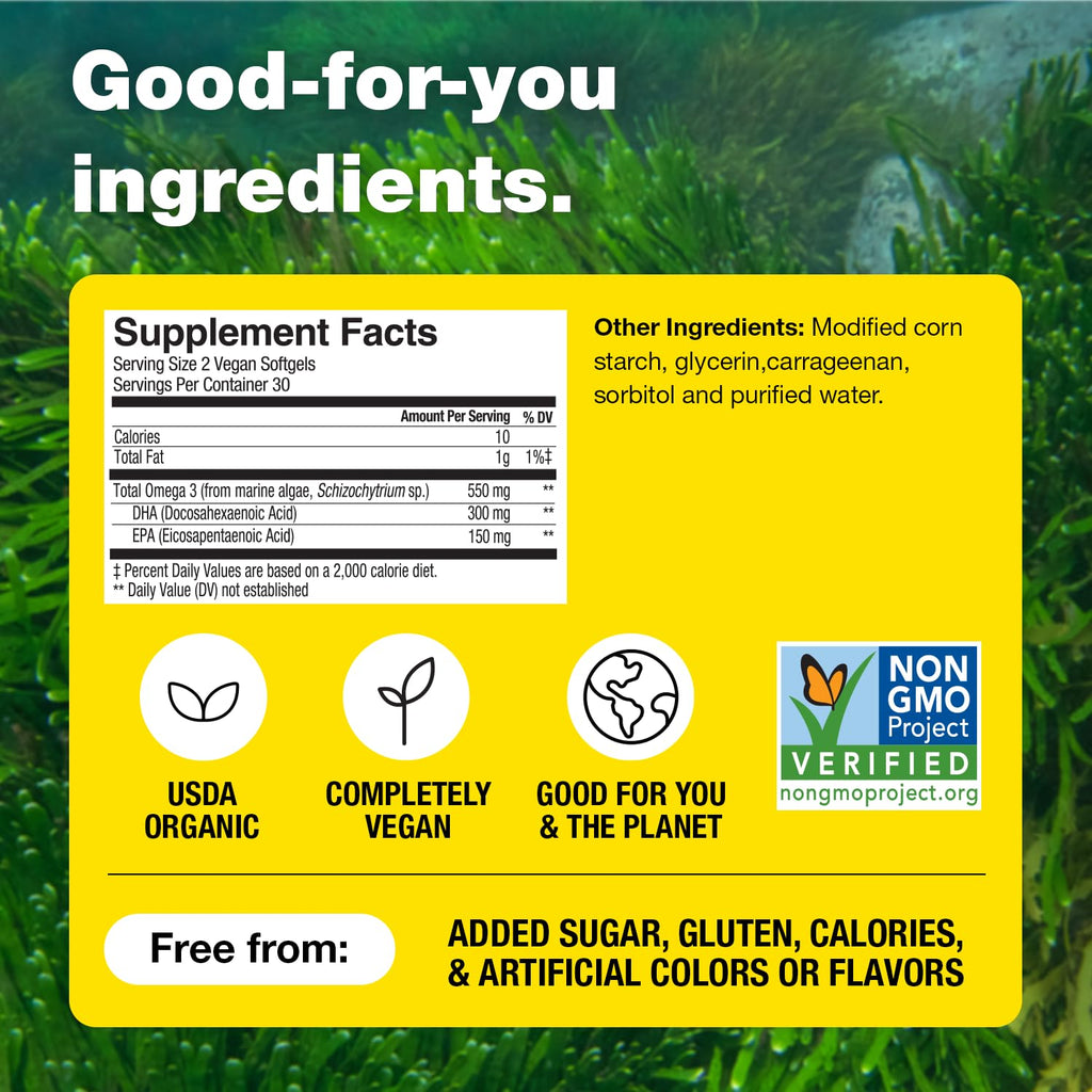 marine algae omega 3 for heart health