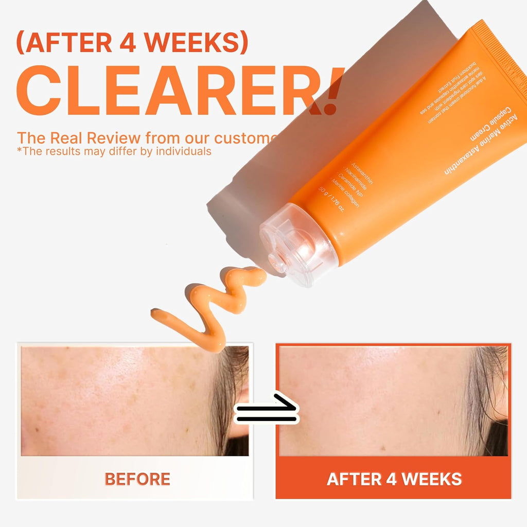 Marine astaxanthin for skin hydration