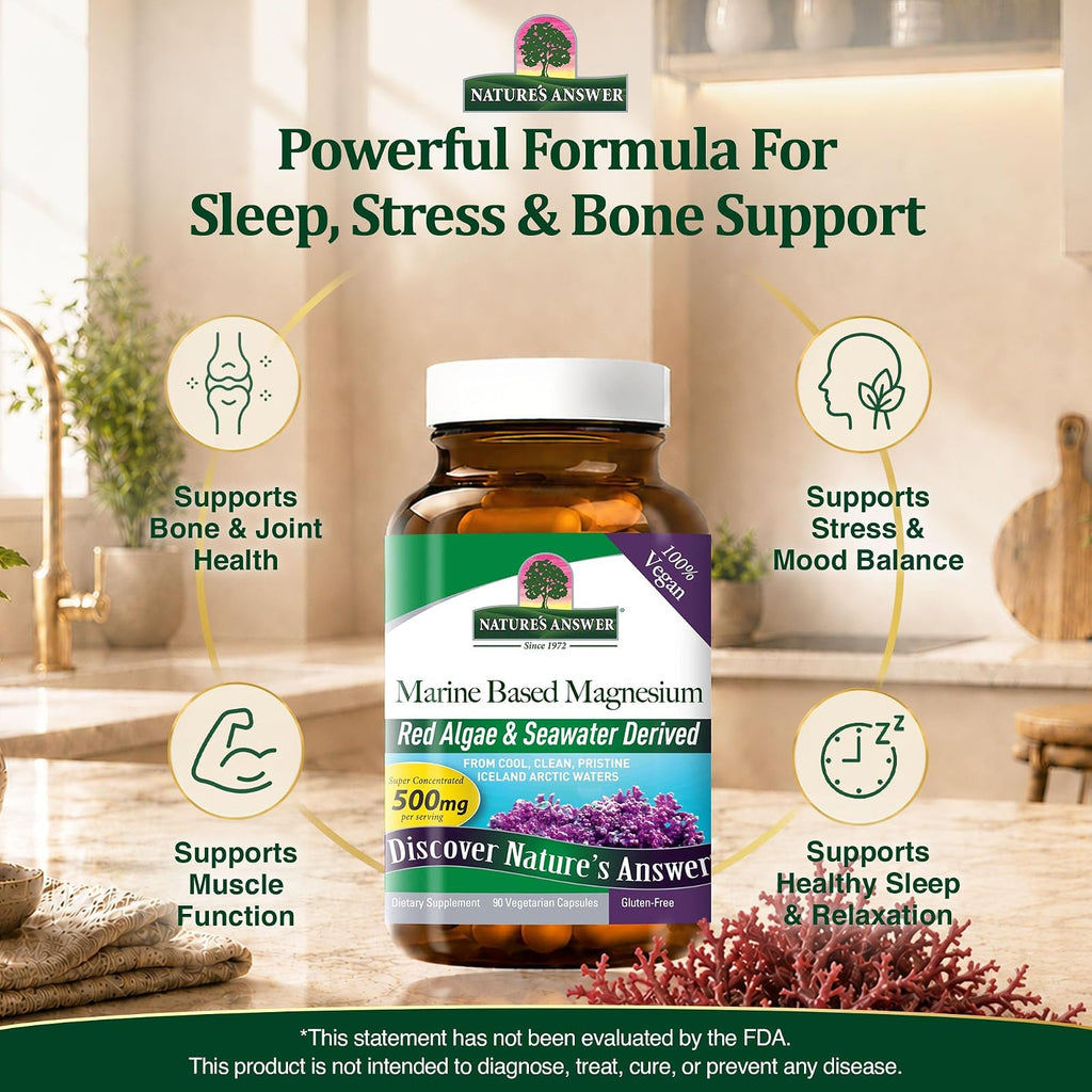 Marine based magnesium capsules for sleep